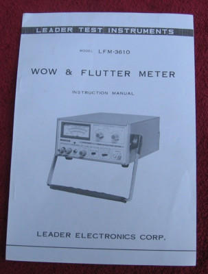 Sound & Audio Measurement - Wow Flutter Meter