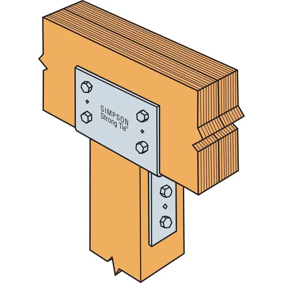 Simpson Strong Tie CC66PC Beam 6X Post Black Powder Coated Column Cap ...
