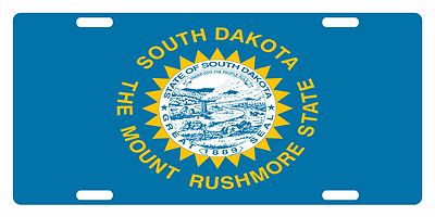 SOUTH DAKOTA STATE Flag Custom License Plate AMERICAN Emblem ORIGINAL ...