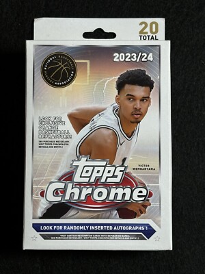 2023-24 Topps Chrome Basketball Hanger Box *Wemby Auto?* Maybe 🤔 🤯 | eBay