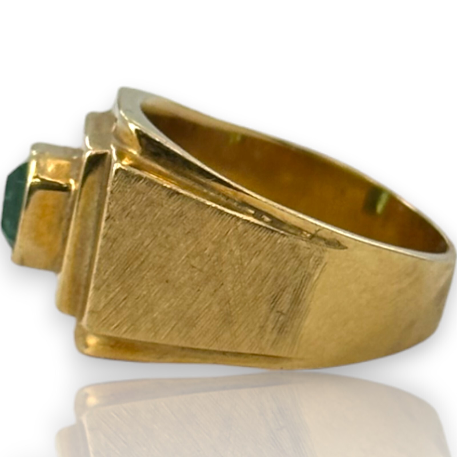 Vintage Retro 1950s-60s Solid 18kt Gold Columbian Eme… - Gem