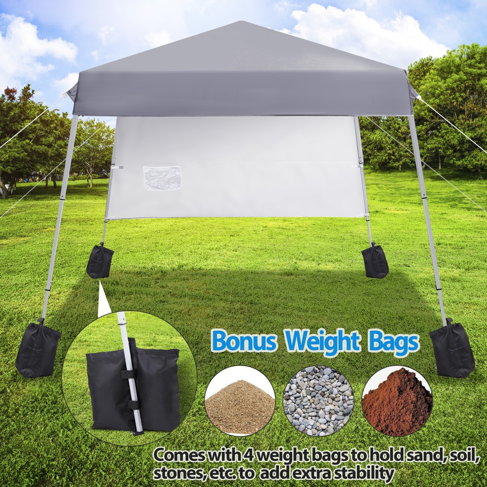 8 ft Pop Up Outdoor Canopy Beach Tent Sun Shade Portable Canopy Tent ...
