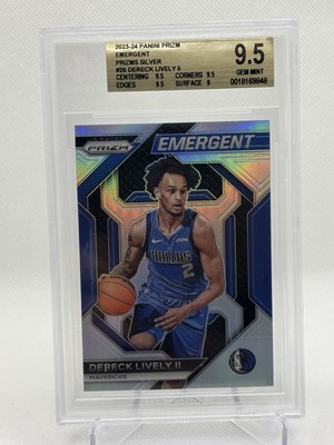 2023-24 Panini Prizm - Emergent Silver Prizm #26 Dereck Lively (RC) BGS ...