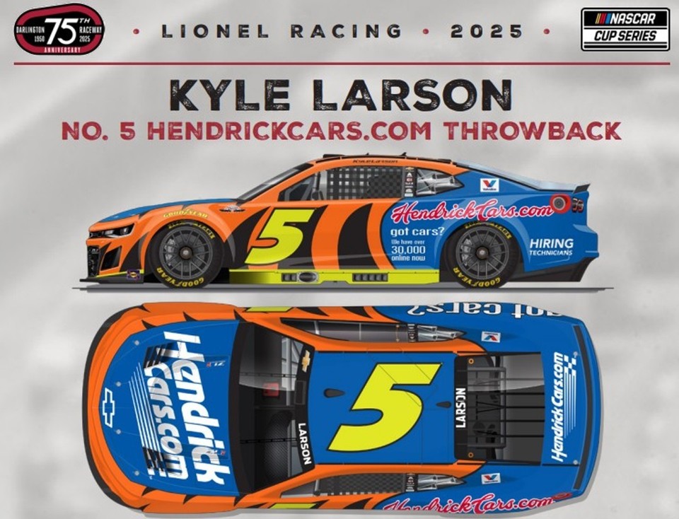 KYLE LARSON 2025 RETRO HENDRICKCARS.COM (TERRY LABONTE THROWBACK) 1/24 ...