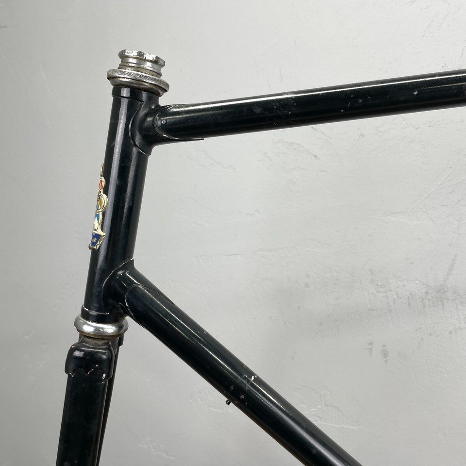 Vintage Falcon Frame Set 60 cm Lugged Steel Road Bike Black Eroica 70s ...