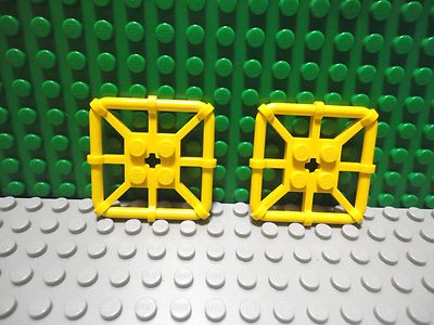 Lego 2 Yellow 2x2 plate square bar fence NEW | eBay