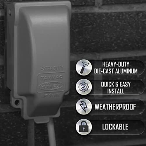 MX3200 RaynGuard Extra Duty Metal Weatherproof in-Use Cover, 1-Gang, 3. ...