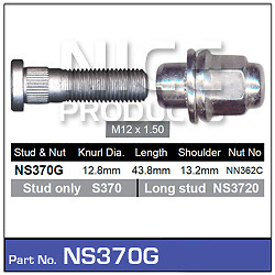 NICE PRODUCTS Stud & Nut NS370G NS370G | eBay