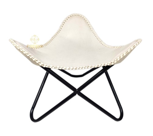 Triangle Shape Leather Ottoman Handmade Relaxing Footrest Footstool PL2 ...