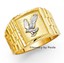 Mens Diamond Flying Eagle 14K Gold Ring patriotic | eBay
