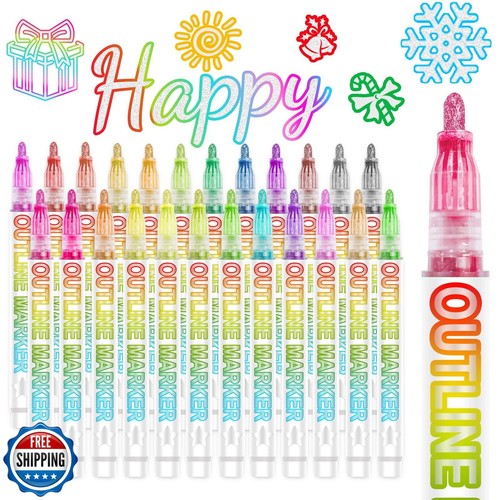 Glitter Markers Outline Glitter Pens, Tween Teen Girl Gifts Trendy ...