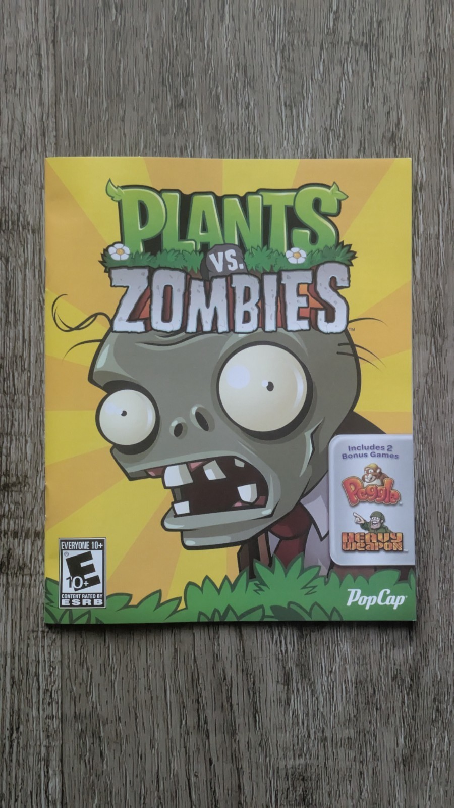 PLANTS VS ZOMBIES - PLAYSTATION 3 PS3 - INSTRUCTION MANUAL | eBay