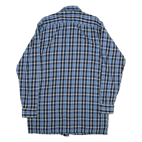 BREMO Mens Shirt Blue Check Long Sleeve L | eBay