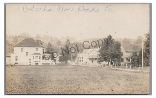 RPPC View of COLUMBIA CROSS ROADS PA Crossroads Bradford Co Real Photo ...