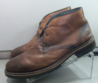 201306X PFBT50 MEN'S SHOES SIZE 11 M BROWN LEATHER BOOTS JOHNSTON ...