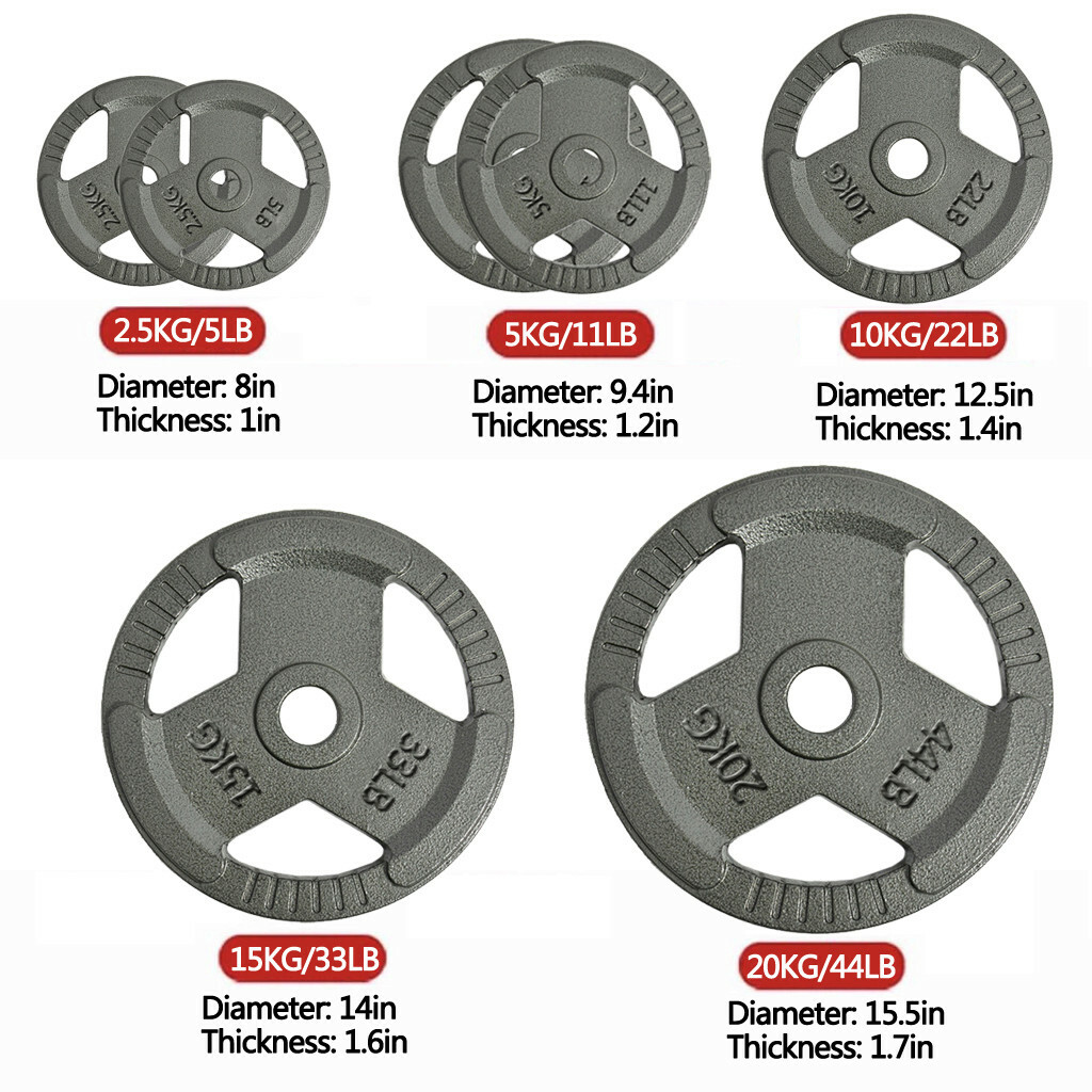 45LBS 2-Inch Olympic Bumper Plate 2“ Rubber Weight Plates For Trainging ...