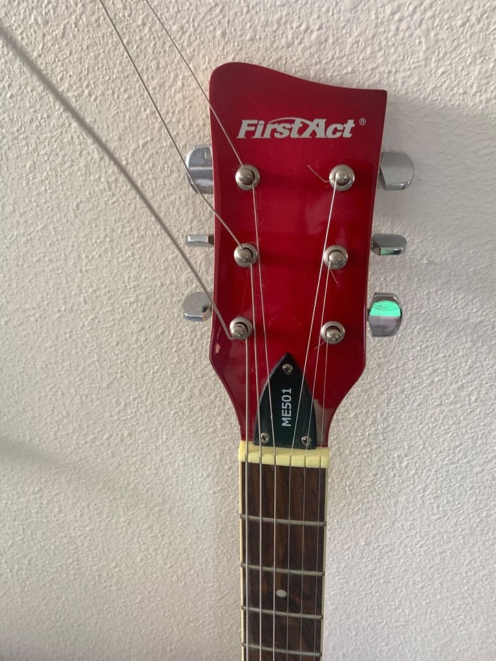 First Act ME-501 Electric Guitar Red & Ivory with Amp Cord, Wood Neck ...