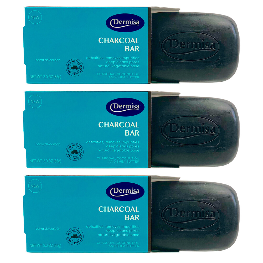 Dermisa Charcoal Bar Soap. Anti Acne Cleansing & Detoxifying. 3 Oz ...