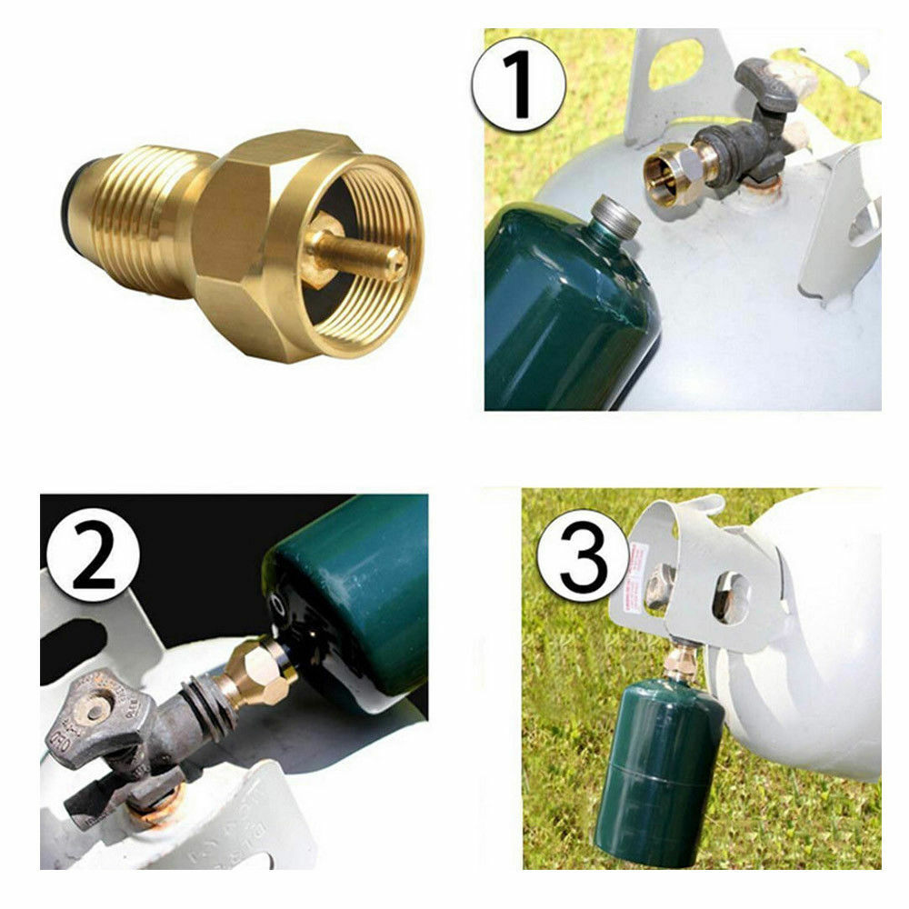 Brass Adapter Converts Propane LP TANK POL Refill valve to QCC1 Type1 ...