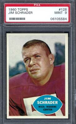 1960 Topps FB #128 PSA 9 Jim Schrader Redskins 128 | eBay