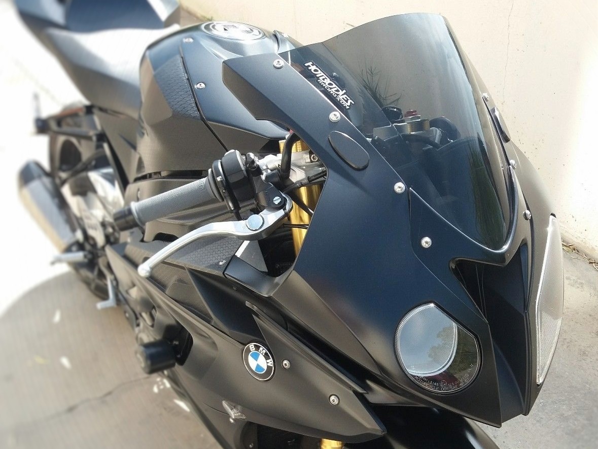 CNC Mirror Block Plates 2010 - 2017 BMW S1000RR HP4 Black Anodized ...