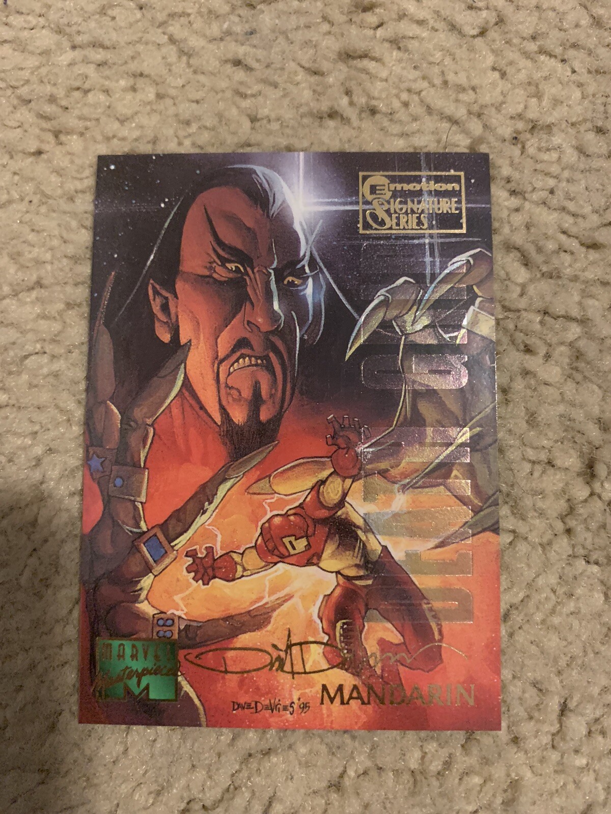 1995 Marvel Masterpieces MANDARIN EMOTION GOLD FOIL SIGNATURE CARD, #64 ...