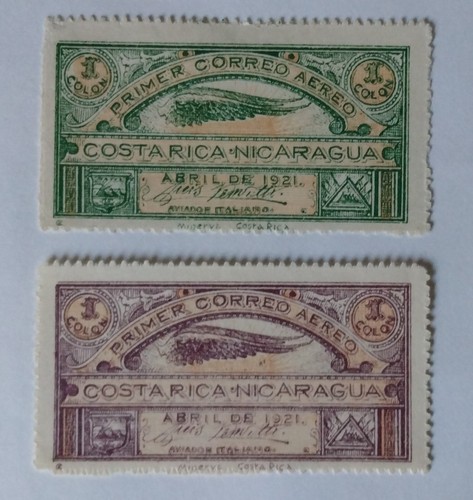 Costa Rica Air Semi-Official Stamps, 1921, san#501-02, Mint, "About 600 ...