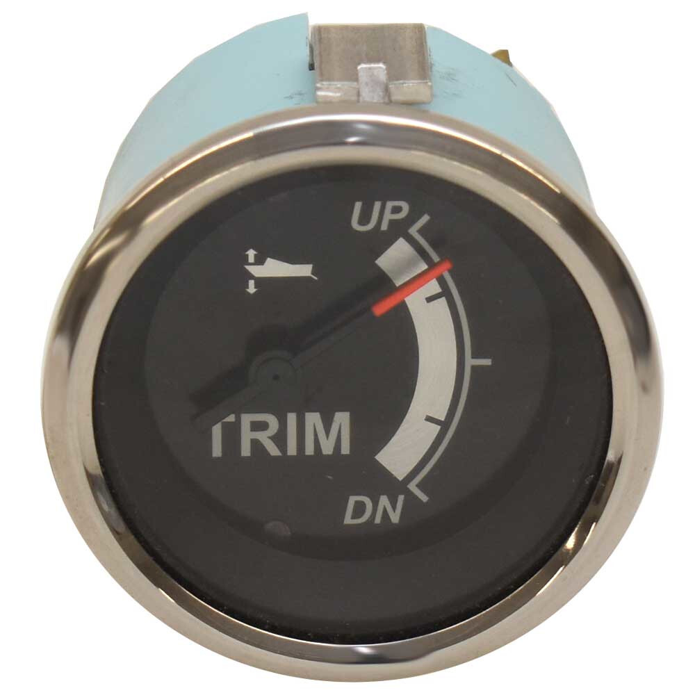 Teleflex Boat Trim Gauge 67365 | Sterling Silver Black Mercury 2 Inch ...