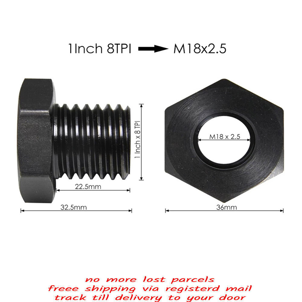 Lathe Spindle Adapter 1” × 8tpi / M33 X 3.5 To M18 X 2.5 Thread Chuck ...