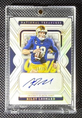 2025 National Treasures Riley Leonard Rookie Signatures Gold 10/10 ...