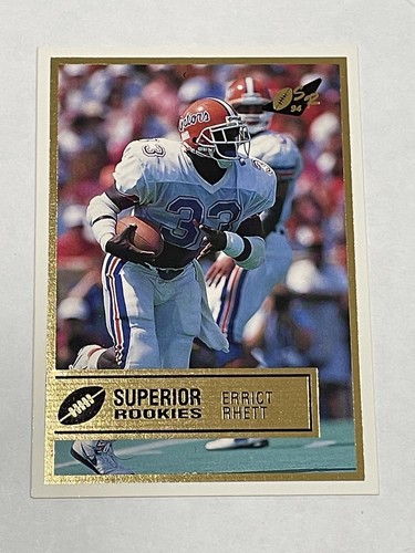 1994 Superior Rookies Football Gold Parallel #33 - Errict Rhett ...