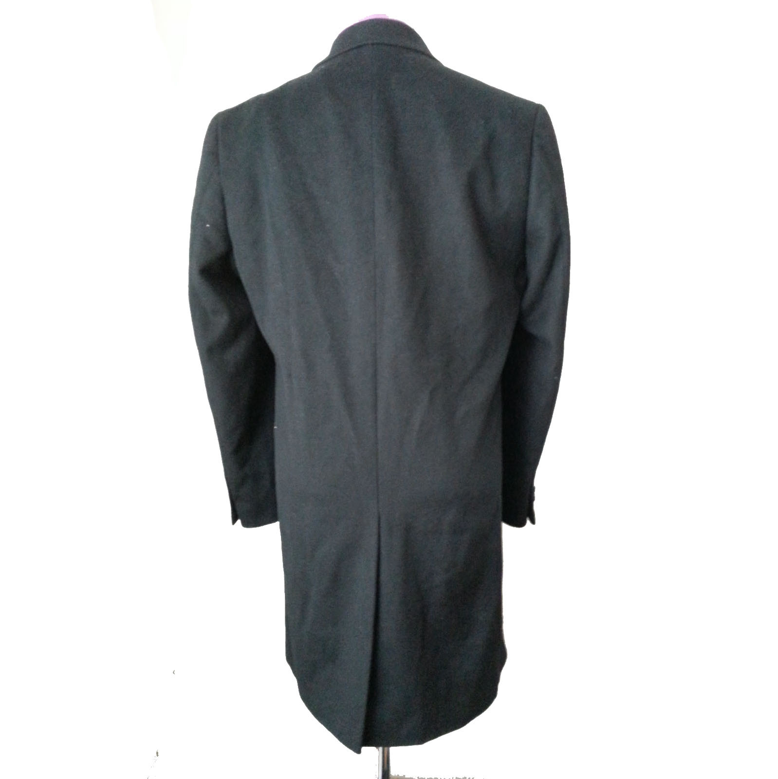 Kenneth Cole New York Men Size 38 Black Coat MORETTI Wool Long MSRP ...