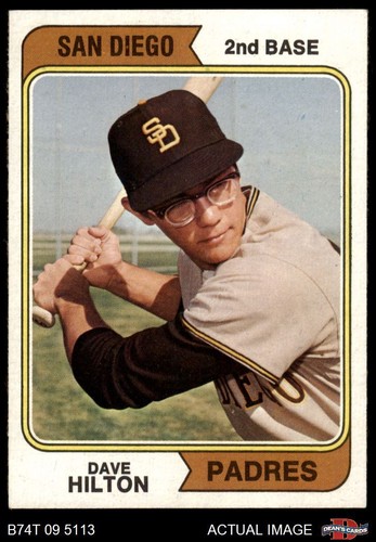 1974 Topps #148 Dave Hilton Padres VARIATION 5.5 - EX+ | eBay
