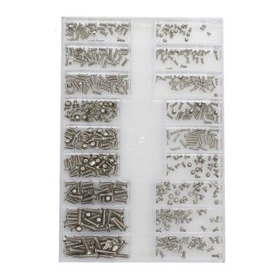 18 Different Sizes Silver Mini Steel Screws For Watch Back Case Or ...