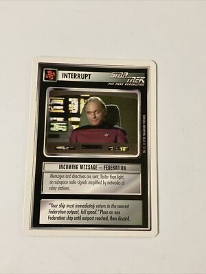 Star Trek CCG Interrupt Incoming Message - Federation Uncommon Card | eBay