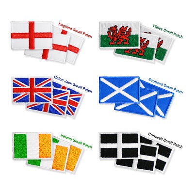 England Union Jack Wales Ireland Scotland Cornwall Iron-on / Sew-On ...