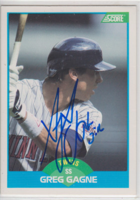 Autographed 1989 Score Greg Gagne - Twins | eBay
