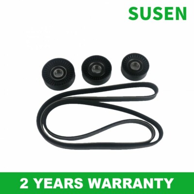 V-ribbed Belt &Tensioner/Idler Pulley Fit For Mercedes W169 A150 A160 ...