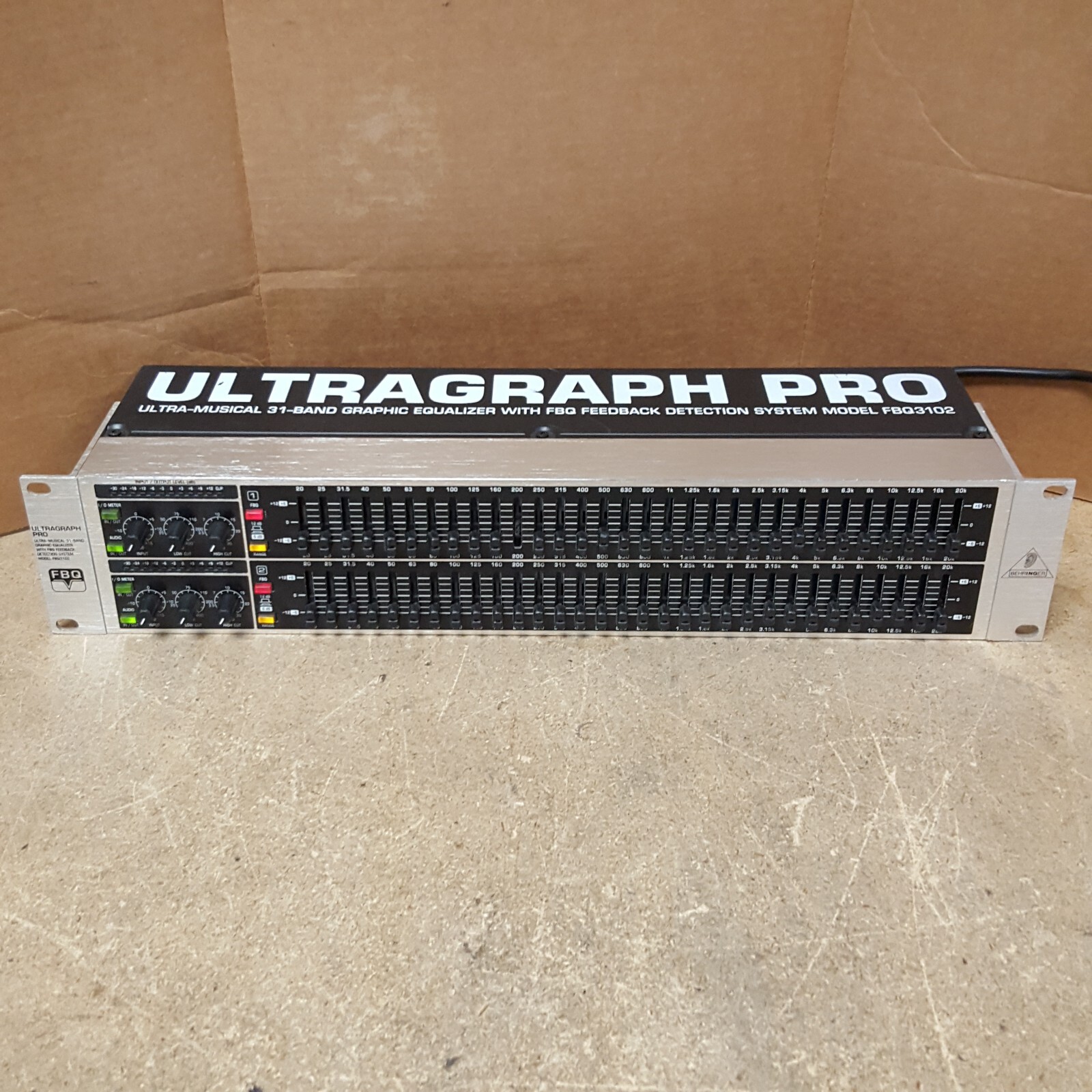 Behringer Ultragraph Pro 31-Band Graphic Equalizer FBQ3102 w/PrCrd ...