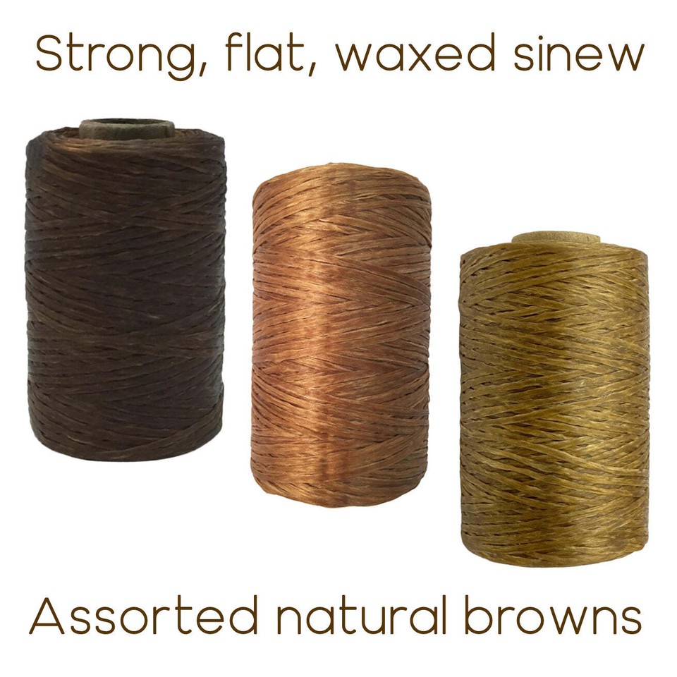Natural Simulated Sinew Spool - 300 yards - Varied Browns | eBay