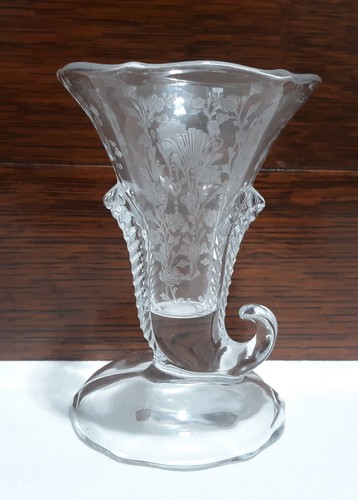 Vintage Duncan And Miller First Love Cornucopia Glass Vase Holder 1940s ...