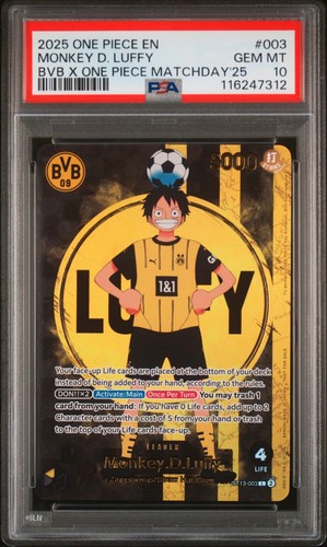 2025 One Piece Promos Monkey D. Luffy Bvb X One Piece Matchday'25 003 ...
