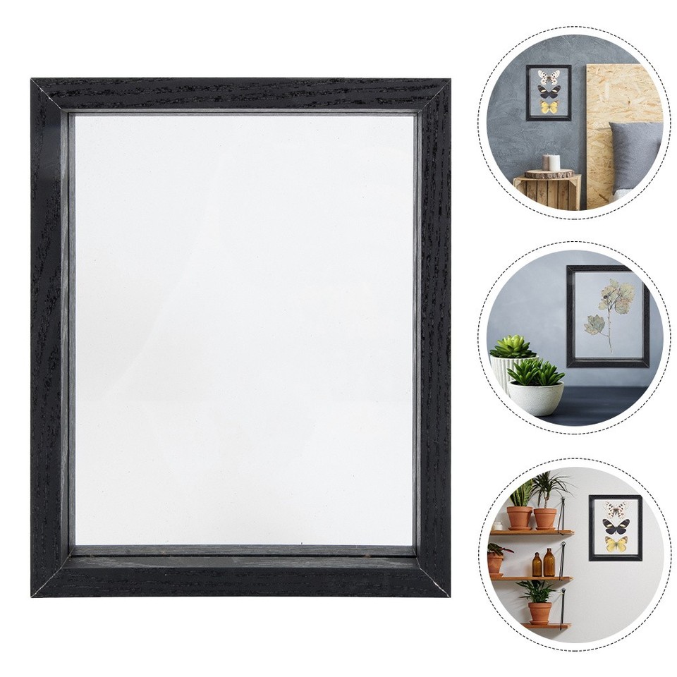 Shadow Box Display Frame Glass Picture Desktop DIY Photo Specimen ...