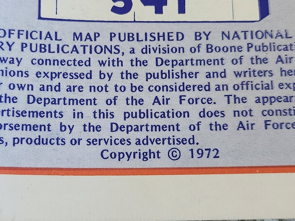 Vintage 1972 Bergstrom Air Force Base Welcome Brochure Map Austin Texas ...