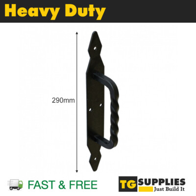 Heavy Duty Black Door Handle Garden Gate Shed Door Pull Handle Gate ...