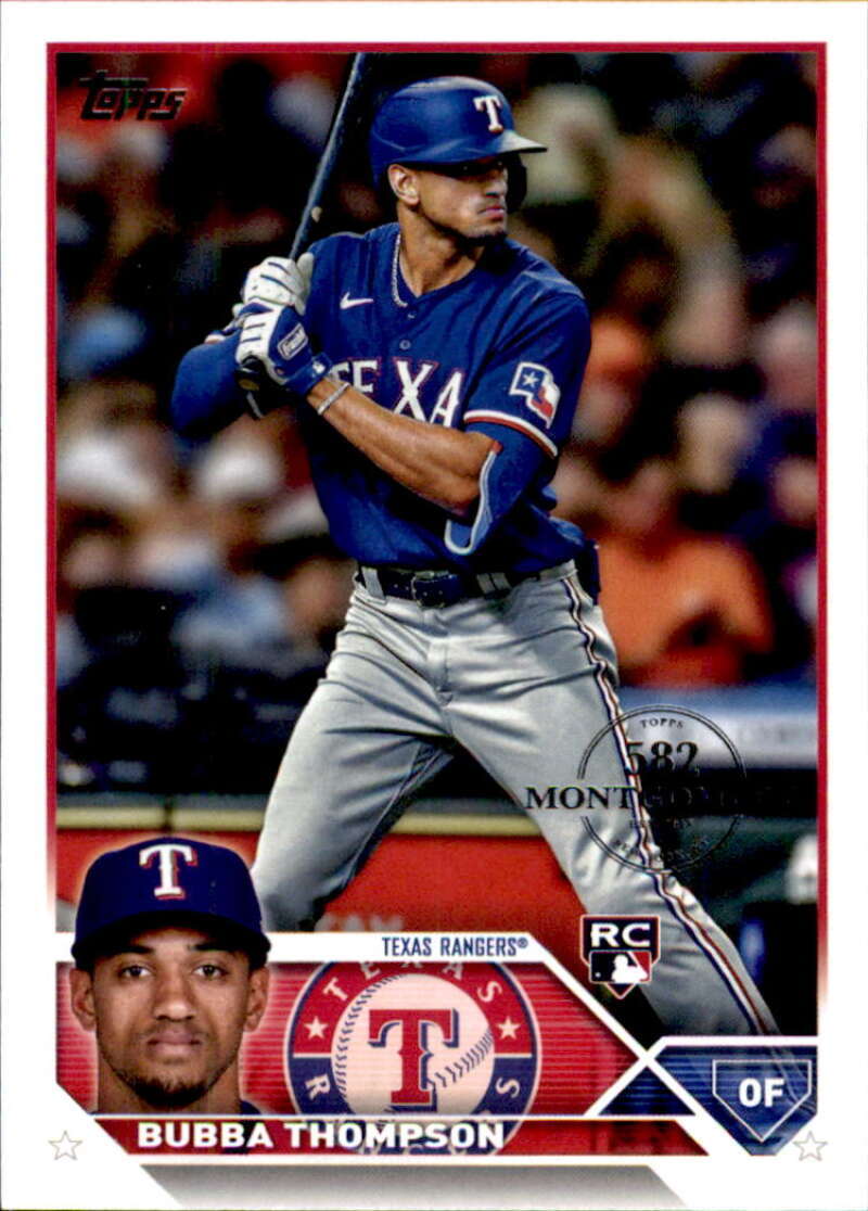 2023 Topps 582 Montgomery Club #597 Bubba Thompson Texas Rangers Rookie ...