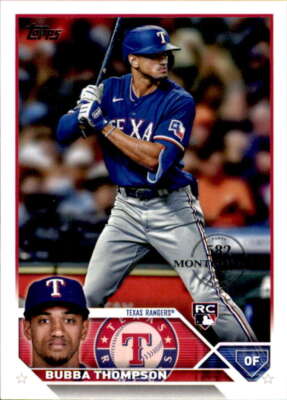 2023 Topps 582 Montgomery Club #597 Bubba Thompson Texas Rangers Rookie ...
