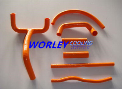 VIC-ORANGE Silicone Radiator Hose Kit for 1998 KTM LC4 400 COOLANT PIPE ...