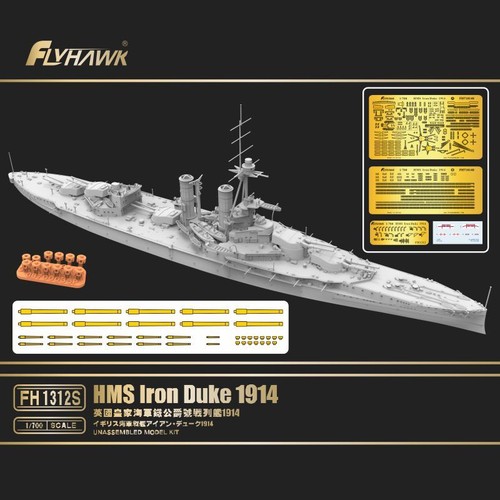 Flyhawk MODEL FH1312S 1/700 Scale HMS Iron Duke 1914 Model Kit | eBay