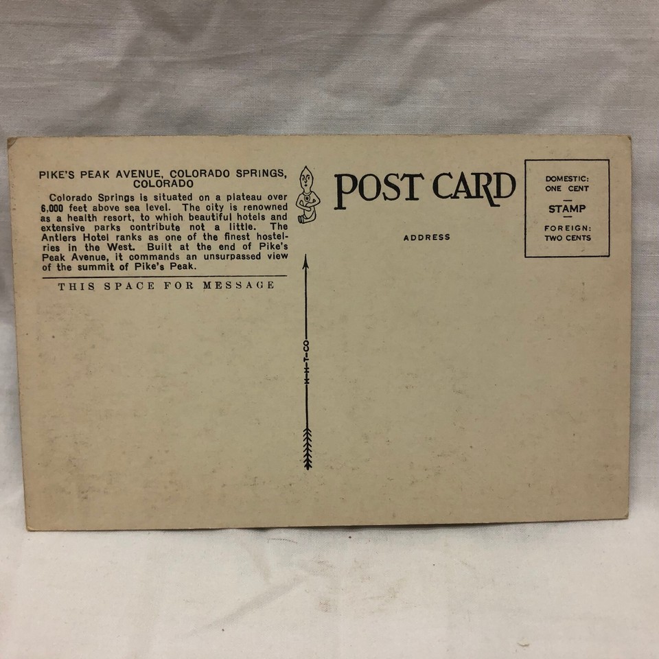 Vintage Colorado Springs Colorado Postcard Pikes Peak | eBay